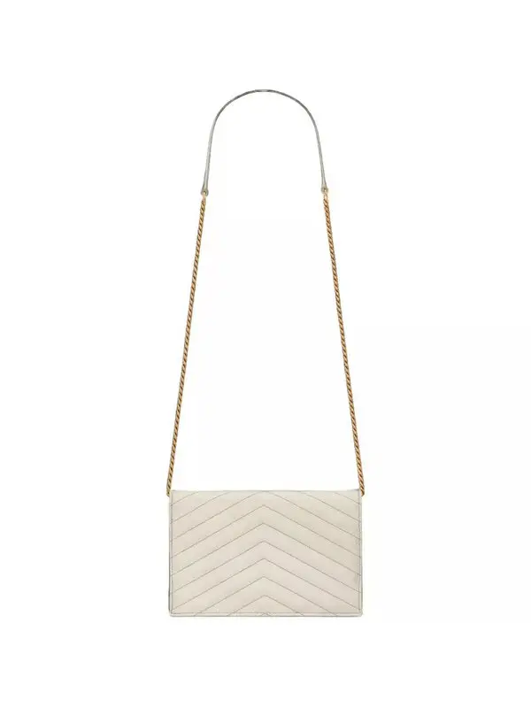 Saint Laurent Cassandre Envelope Chain Bag - Neutrals