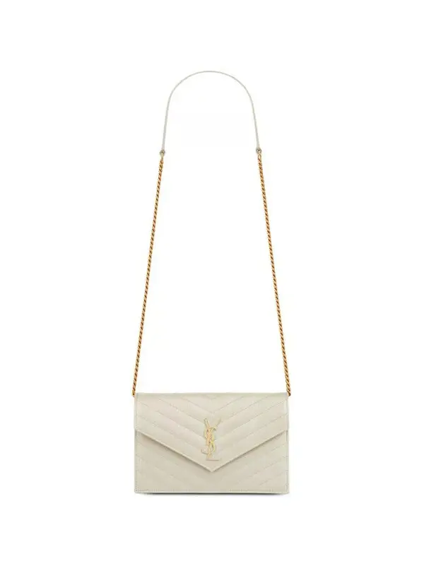 Saint Laurent Cassandre Envelope Chain Bag - Neutrals