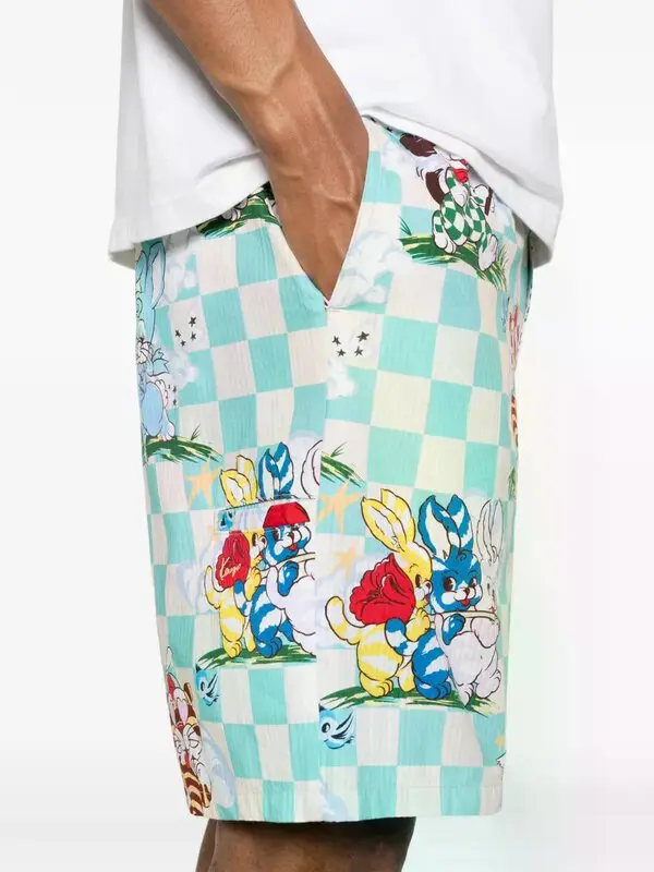 Kenzo Elasticated Shorts With Cartoon Print
