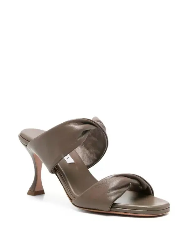 AQUAZZURA Twist-detail Heeled Sandals - Brown
