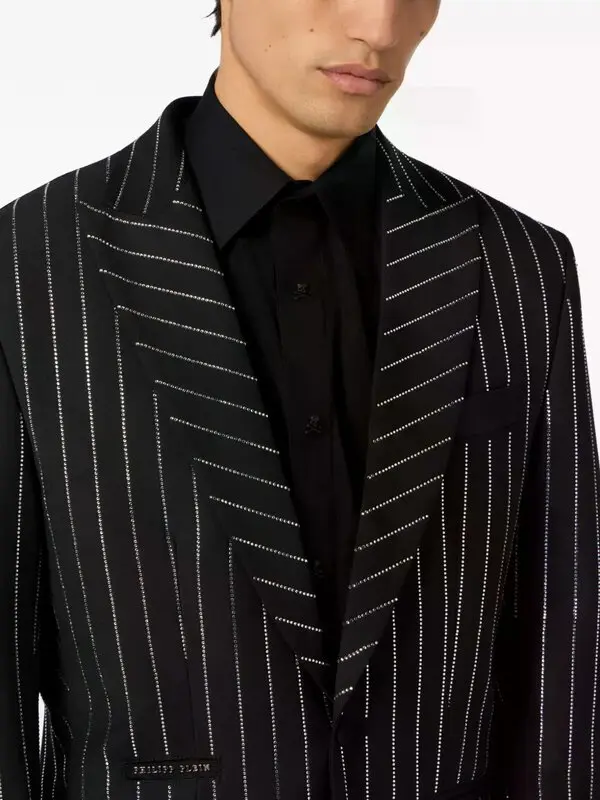 Philipp Plein Jacquard Striped Blazer