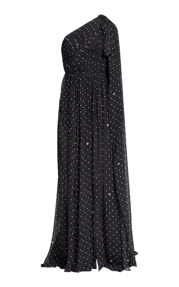 Elie Saab Printed Chiffon Long Dress - Multi