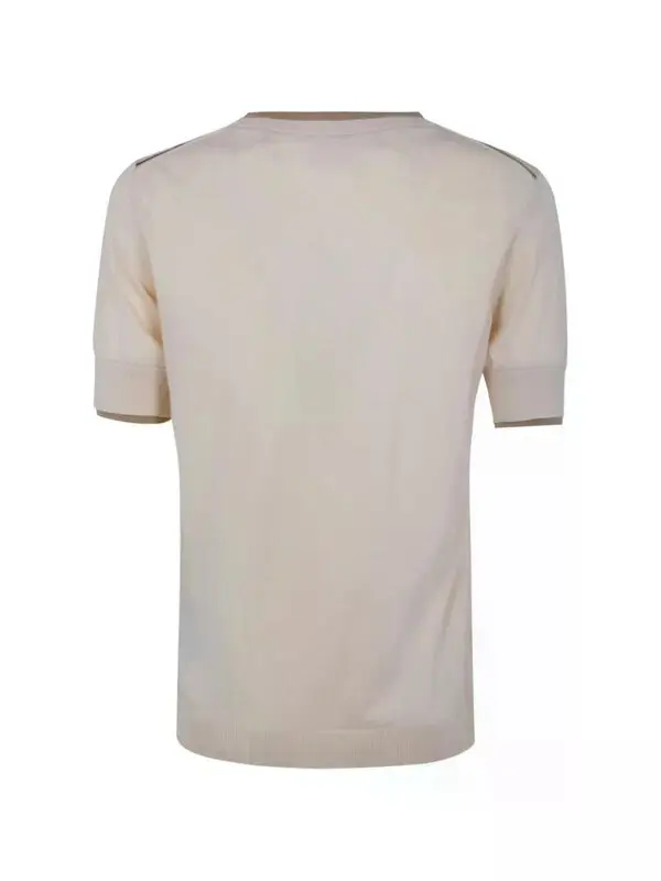 Paul Smith Contrasting-trim T-shirt - Neutrals