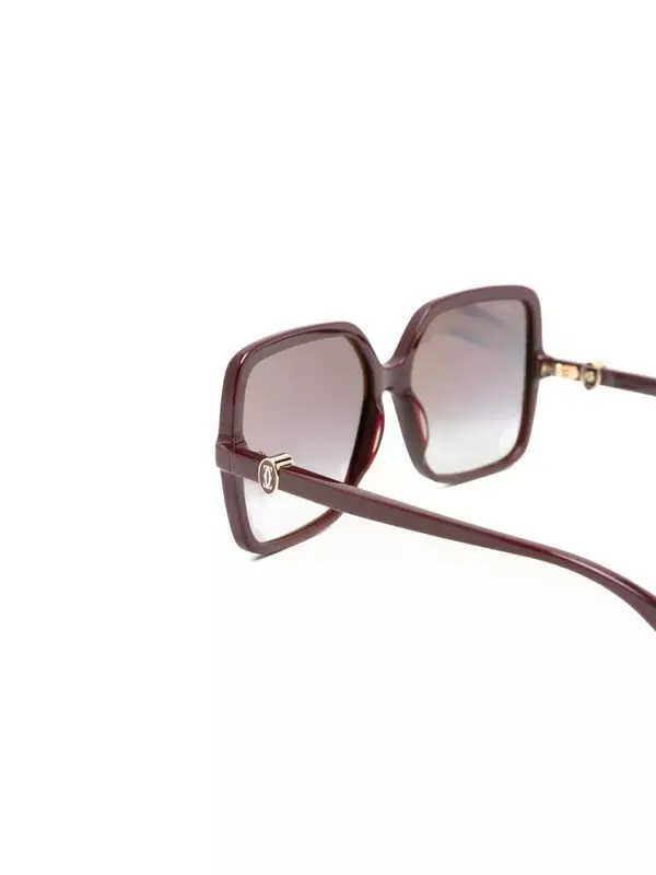 Cartier Square Frame Sunglasses - Red