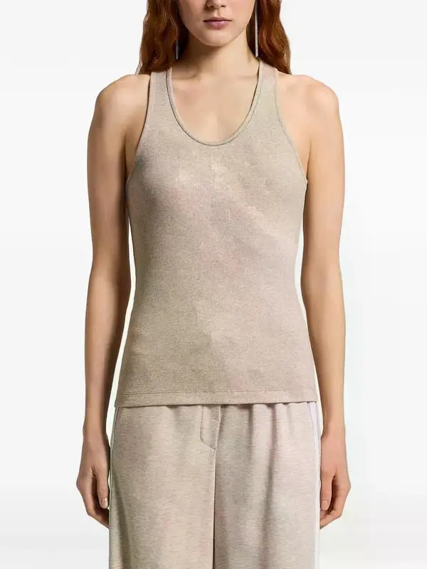 Peserico Ribbed Racerback Tank Top - Neutrals