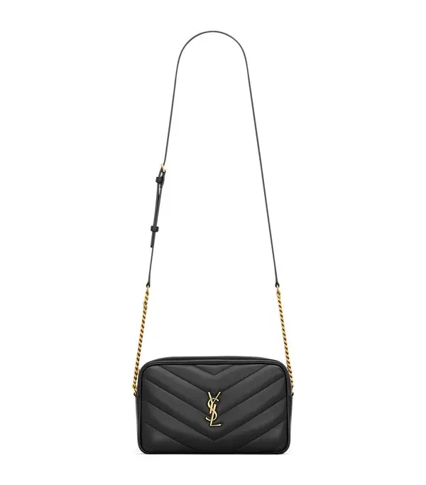 Saint Laurent Padded Lambskin Camera Bag - Black