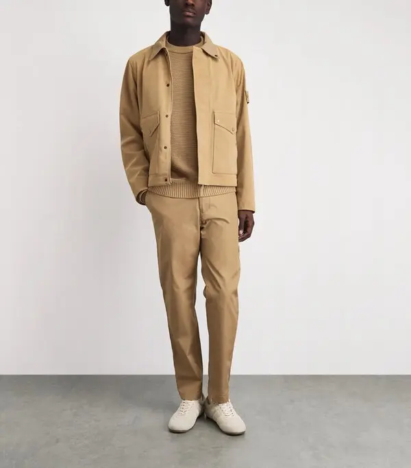 Stone Island Cotton-cashmere Textured Crewneck Sweater