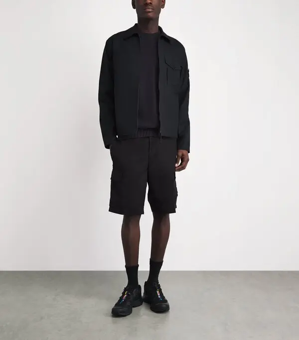 Stone Island Cotton-cashmere Textured Crewneck Sweater