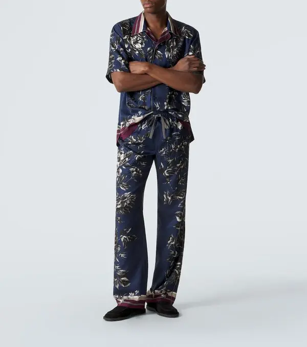 Dolce & Gabbana Printed Silk Bowling Shirt