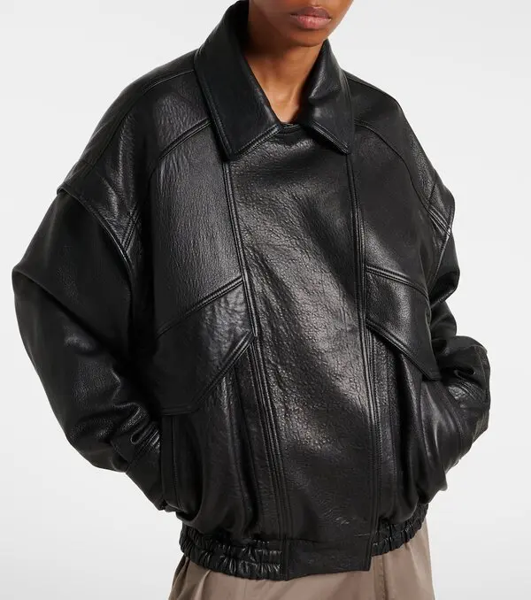 Nour Hammour Micah Leather Jacket - Black