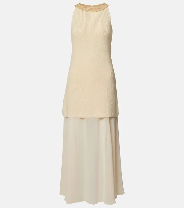 XU ZHI Knitted Midi Dress - Beige