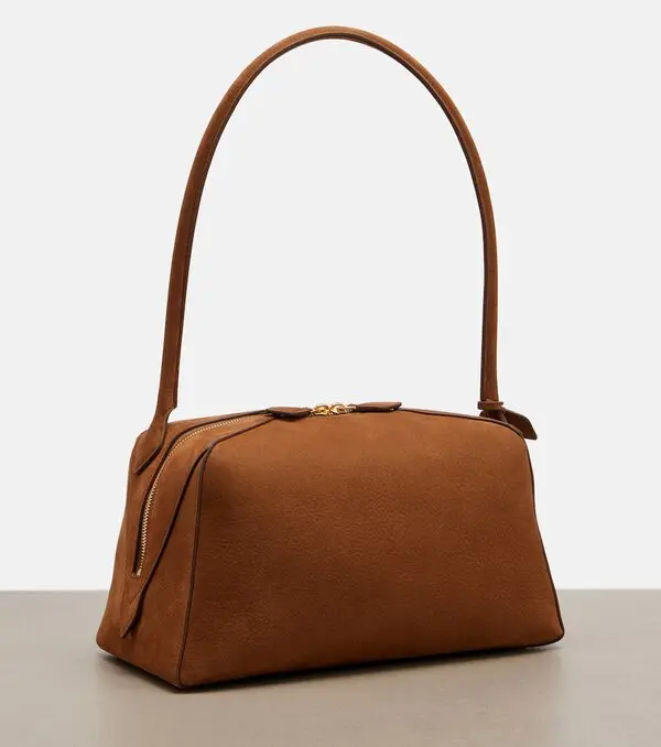 Alaïa Le Bouledogue Suede Shoulder Bag - Brown