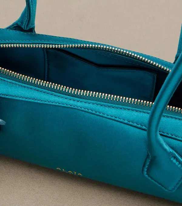 Alaïa Le Teckel Small Satin Shoulder Bag - Blue