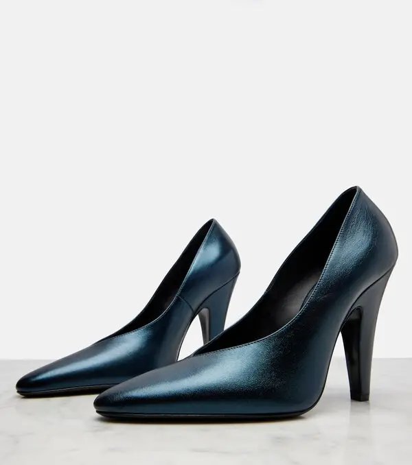 Alaïa Cone Leather Pumps - Blue