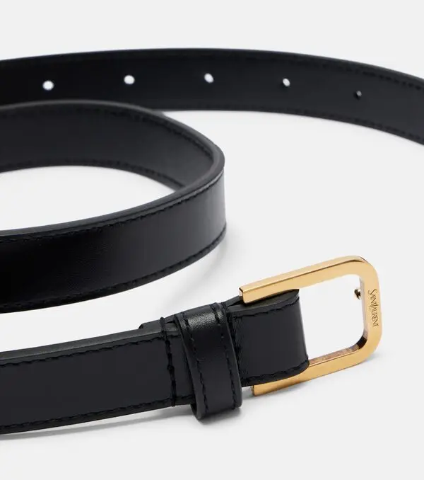 Saint Laurent Leather Belt - Black