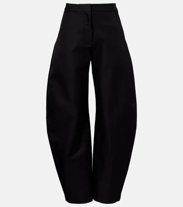 Alaïa Wool And Silk Barrel-leg Trousers