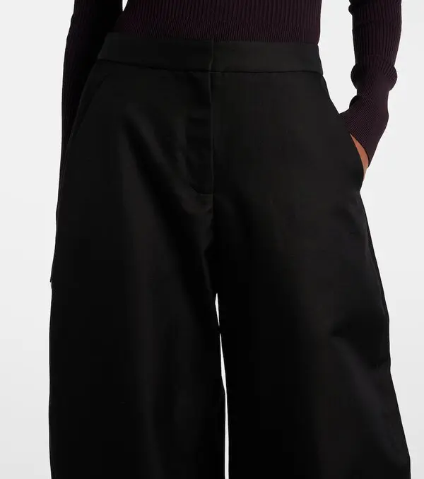 Alaïa Wool And Silk Barrel-leg Trousers