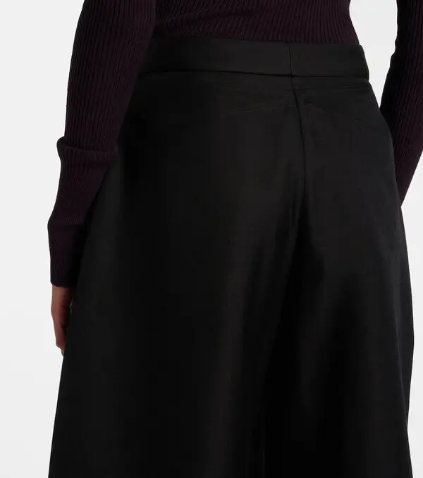 Alaïa Wool And Silk Barrel-leg Trousers