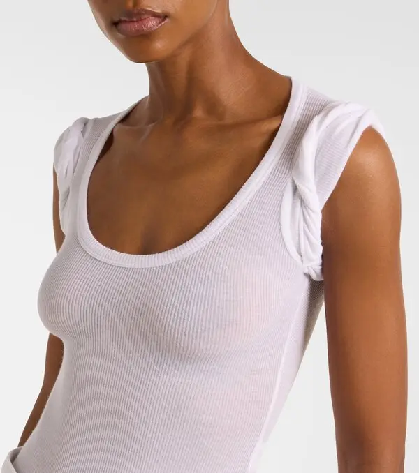Alaïa Ribbed-knit Bodysuit