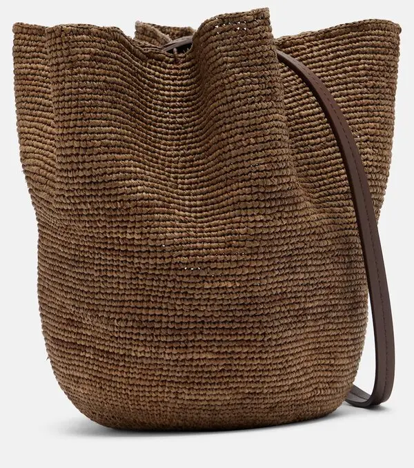Ruslan Baginskiy Raffia Bucket Bag