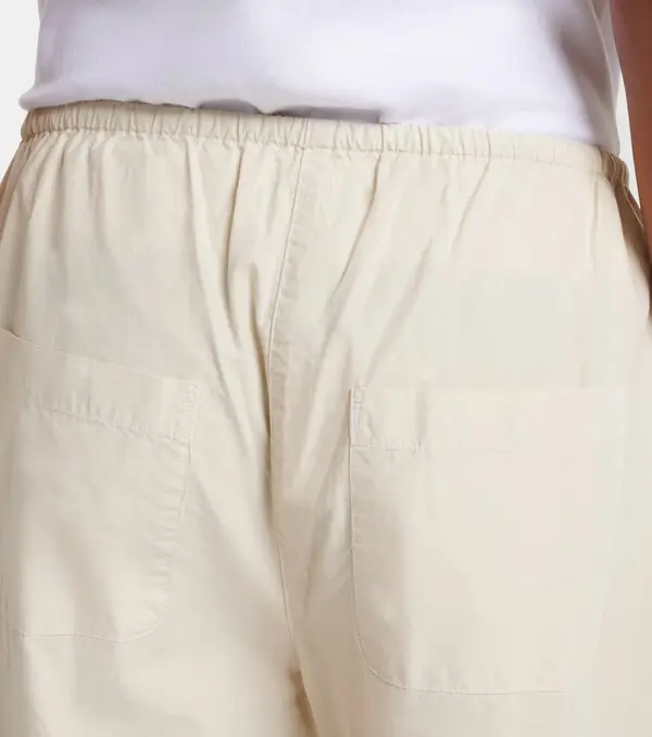 LESET Kyoto Cropped Cotton Wide-leg Pants - White