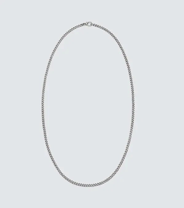 Shay Jewelry 18kt White Gold Curb Chain Necklace - Silver