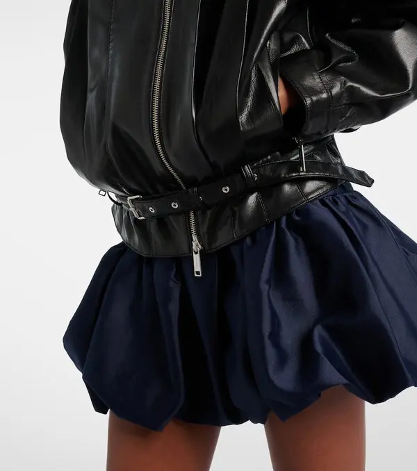 SELF-PORTRAIT Belted Biker Jacket
