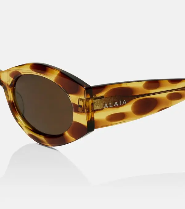 Alaïa Logo Oval Sunglasses