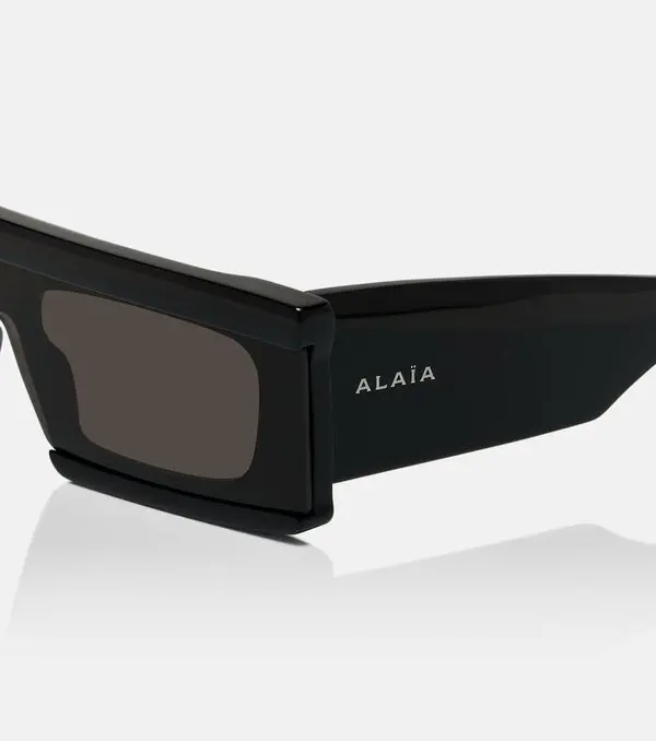 Alaïa Logo Flat-top Sunglasses - Black