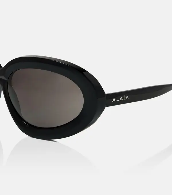 Alaïa Logo Oversized Oval Sunglasses