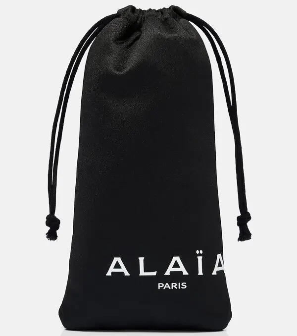 Alaïa Logo Oversized Oval Sunglasses