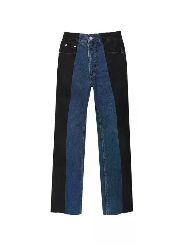 E.L.V. DENIM Paneled Flare Jeans