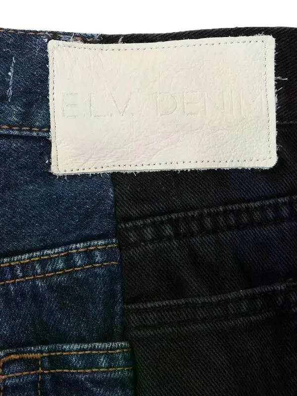 E.L.V. DENIM Paneled Flare Jeans