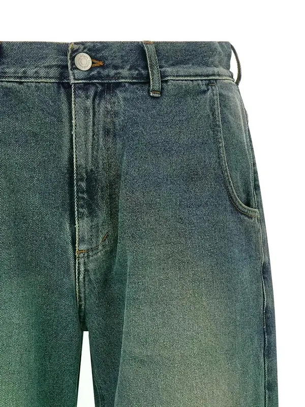 MFPEN Contrast Stitching Straight Leg Jeans - Blue