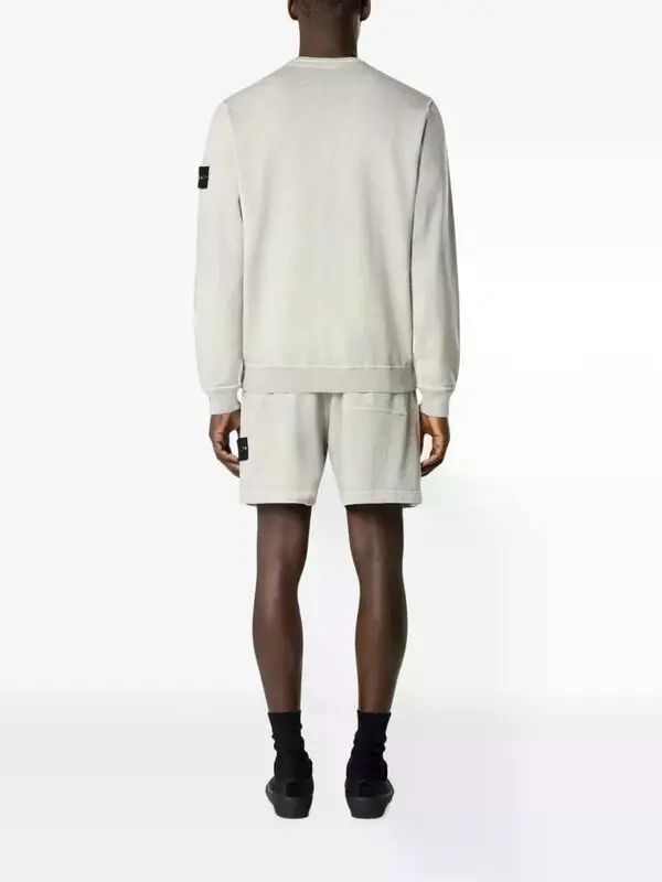 Stone Island Crew-neck Sweatshirt With Logo Badge - Grey