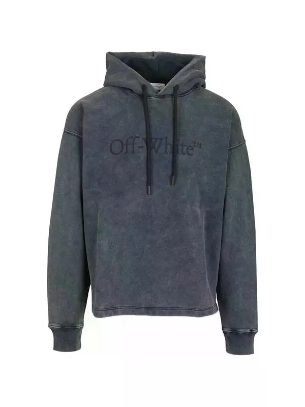 Off-White Hooded Sweatshirt - Blue