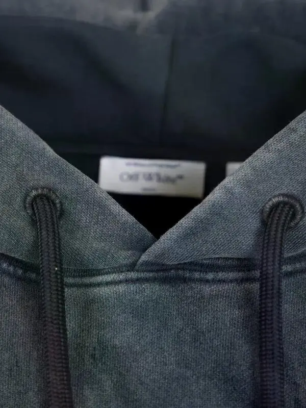 Off-White Hooded Sweatshirt - Blue