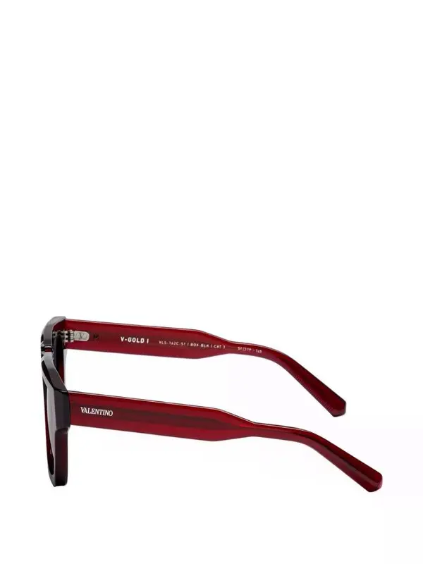 Valentino Garavani Geometric-frame Sunglasses - Red