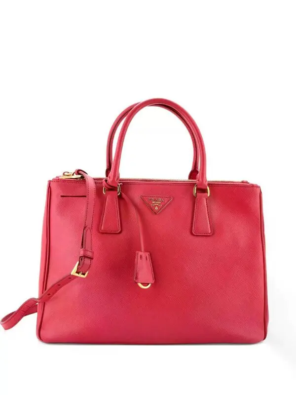 Prada Lux Saffiano Leather Medium Tote Bag - Pink