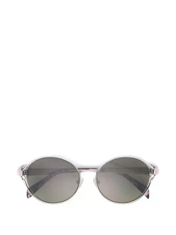 Maje Round Frame Sunglasses With Flower Detail - Silver