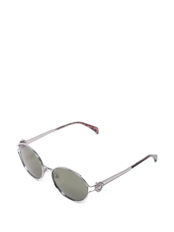 Maje Round Frame Sunglasses With Flower Detail