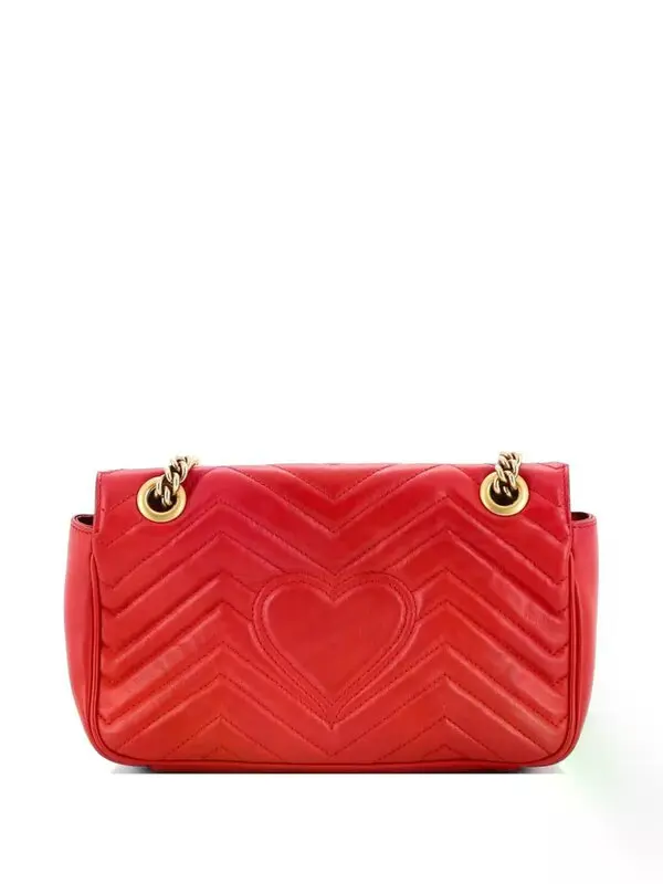 Gucci Matelassé Leather Small Crossbody Bag - Red