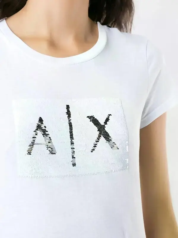 Armani Exchange Logo Print T-shirt - White