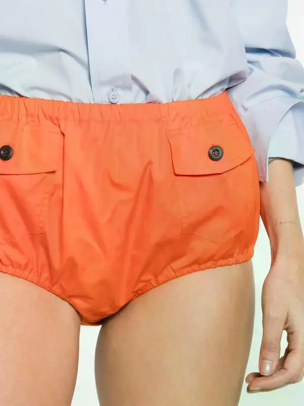 Prada Popline Pocket Shorts - Orange