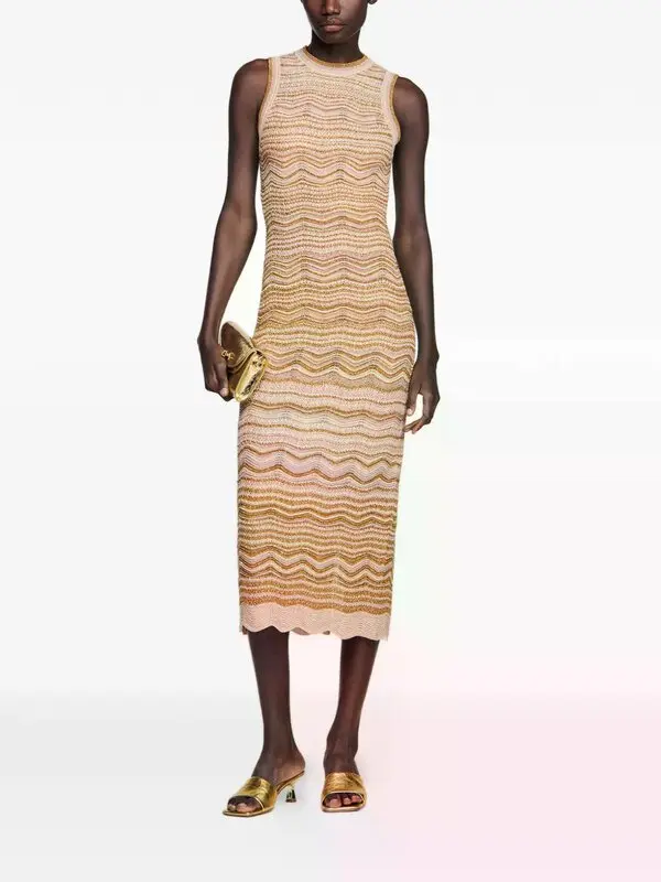 Sandro Ombré Knit Midi Dress - Neutrals