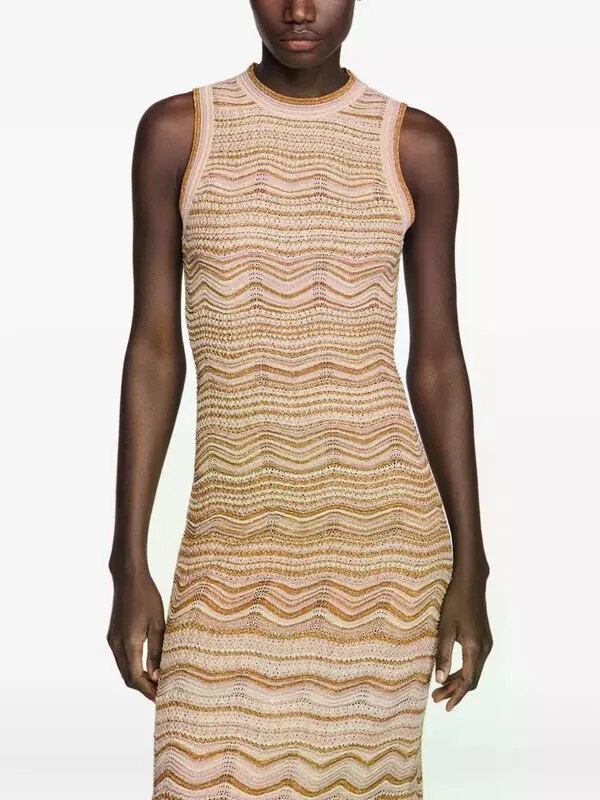 Sandro Ombré Knit Midi Dress - Neutrals