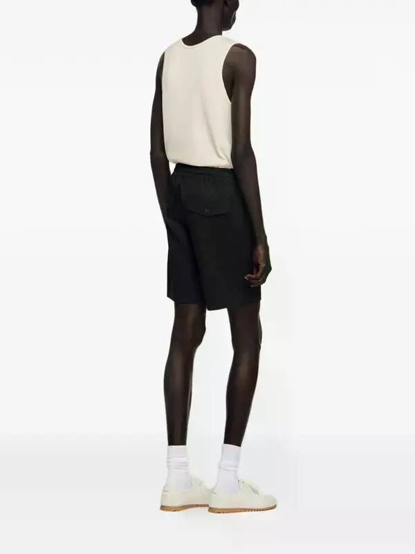 Sandro Cotton Blend Shorts With Elasticated Drawstring Waist