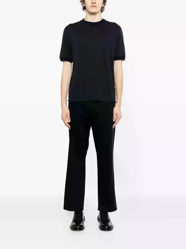 Canali Contrast-trim T-shirt