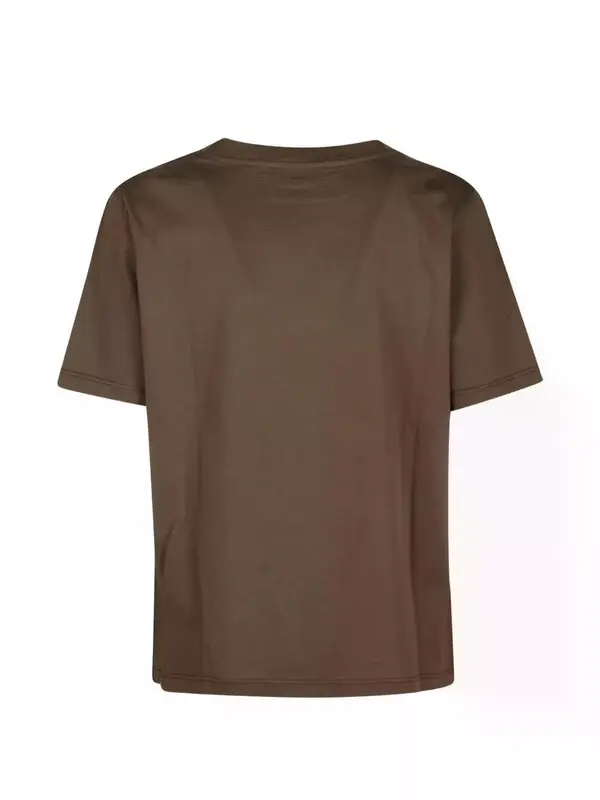 ARAGONA Crew Neck T-shirt - Brown