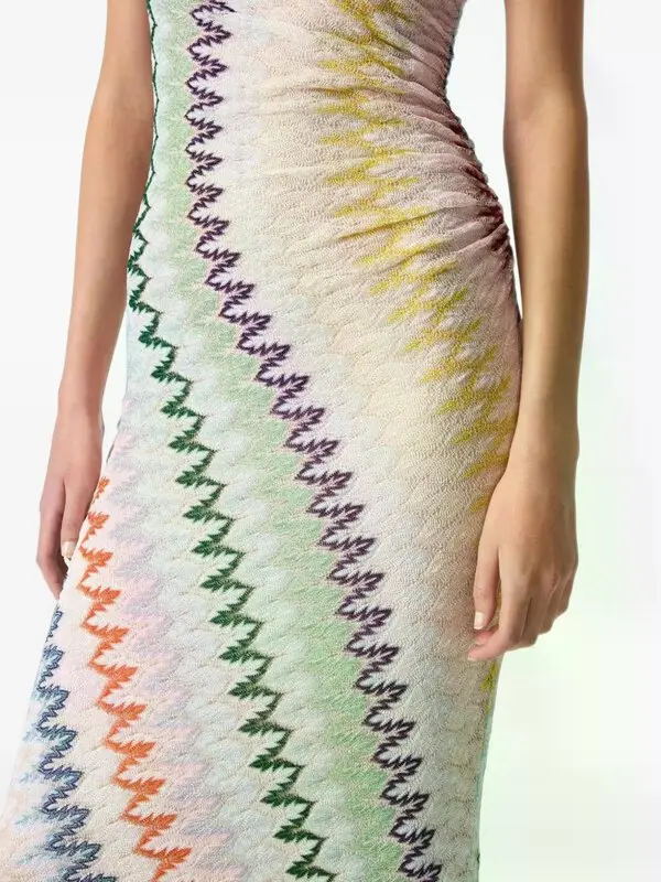 Missoni One-shoulder Zig-zag Maxi Dress
